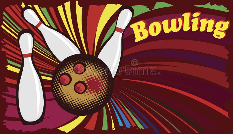 Abstract Banner for Bowling Hall Stock Vector - Illustration of strike ...