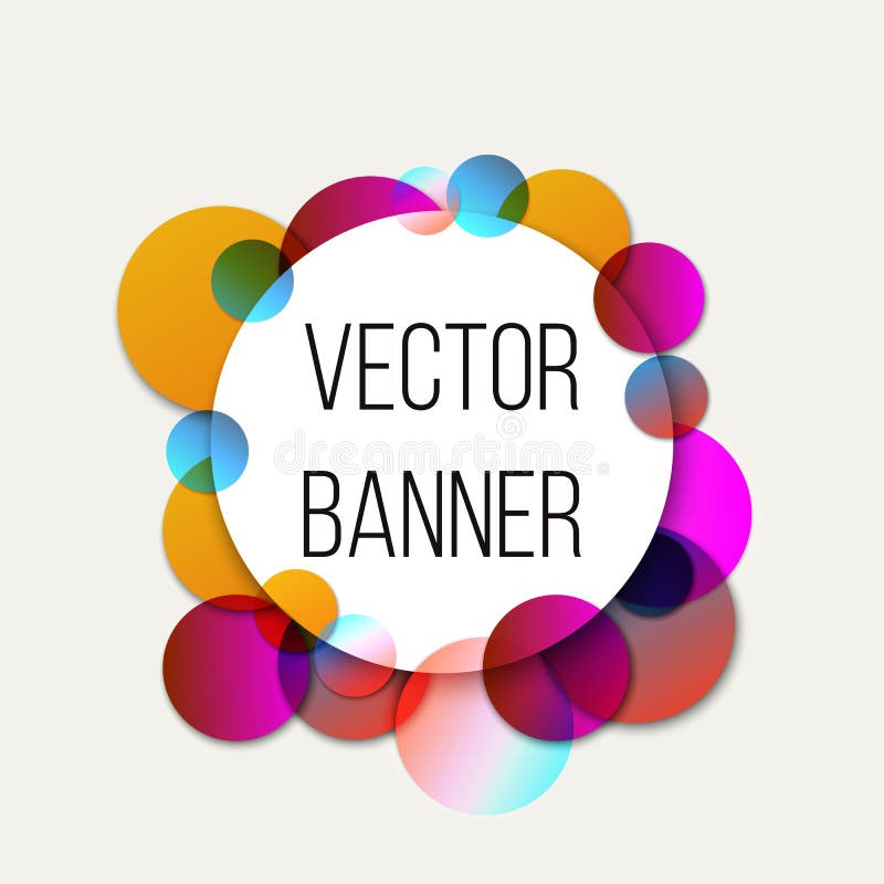 Abstract Banner with Colored, Transparent Circles. Vector Stock Vector ...