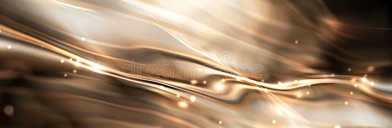 An Abstract Banner Design with a Brown Color Gradient Wave on a Dark ...