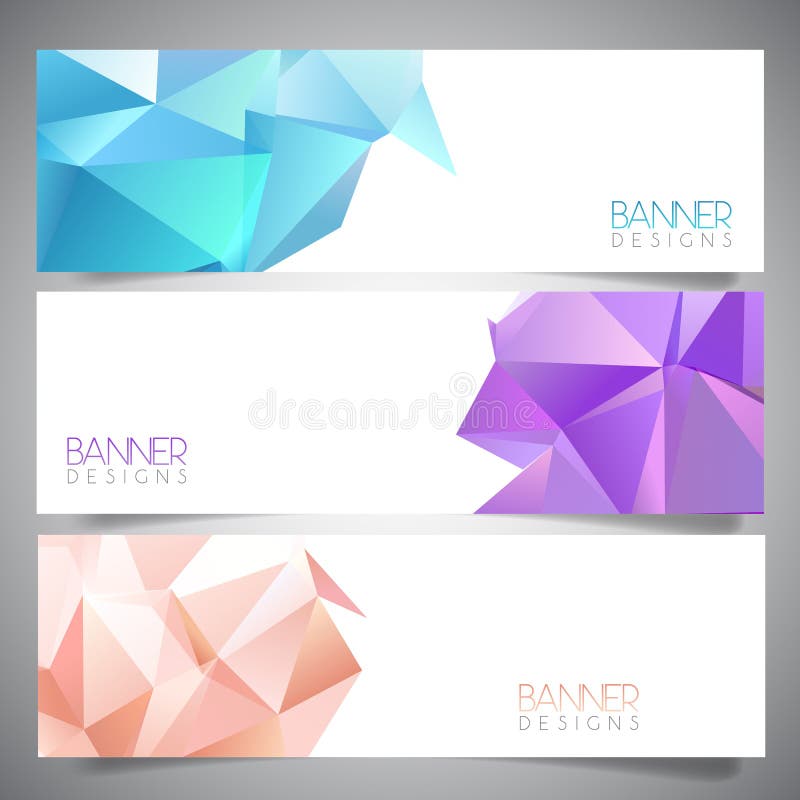 Abstract banner designs stock vector. Illustration of geometric - 138174847