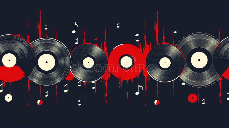 Dynamic Red Music Notes Black Abstract Style Stock Photos - Free ...