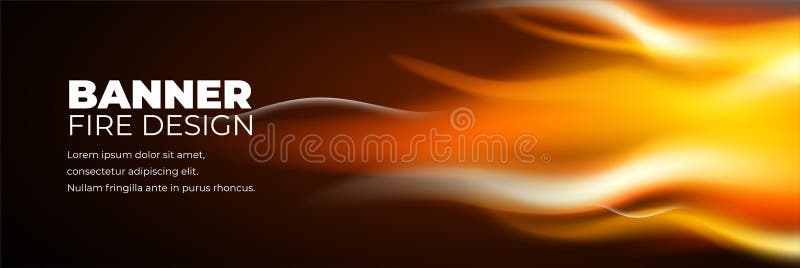Banner with fire stock vector. Illustration of graphic - 5560893
