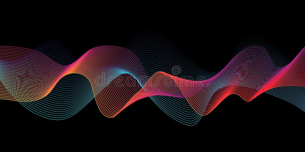 Abstract Banner with Flowing Lines Design Stock Vector - Illustration ...