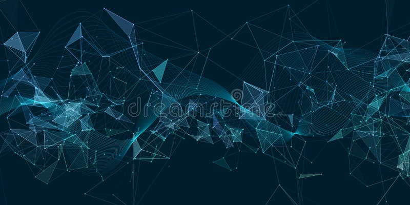 Abstract Low Poly Techno Design Background Stock Vector - Illustration ...