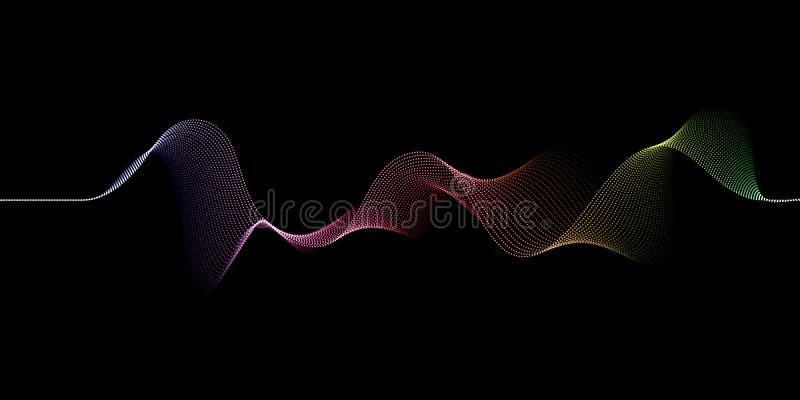 Abstract Banner with Flowing Particle Dots Stock Vector - Illustration ...