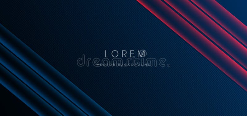 Abstract Banner Glowing Red Lines and Blue Lines Overlapping Layered ...