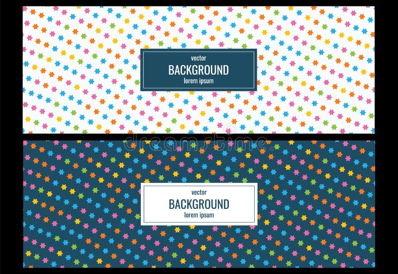 Abstract Banner, Header Template with a Colored Six-pointed Star ...