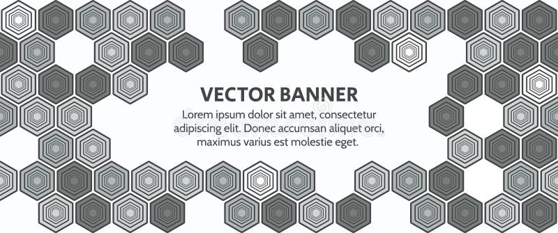 Abstract Banner, Header Template with Hexagons. Stock Vector ...