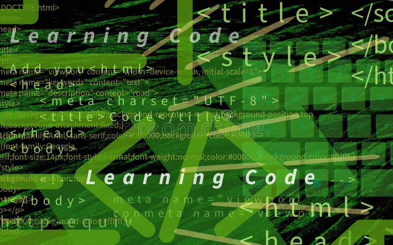 Abstract Banner Illustration for Learning Computer Code Business ...
