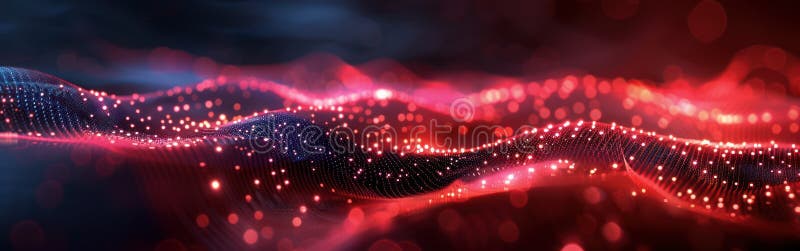 Red Net Grid Texture on Black Background - Abstract Banner Illustration ...