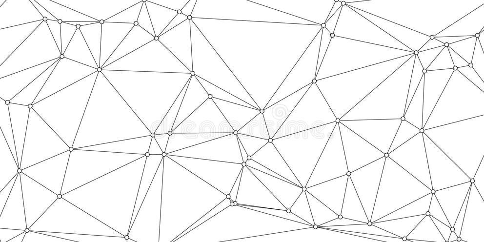 Abstract Banner with Low Poly Plexus with Connecting Lines and Dots ...