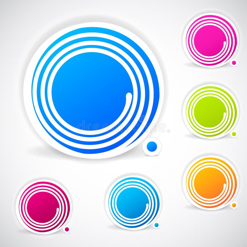 Abstract Banner with a Spiral Frame. Stock Vector - Illustration of ...