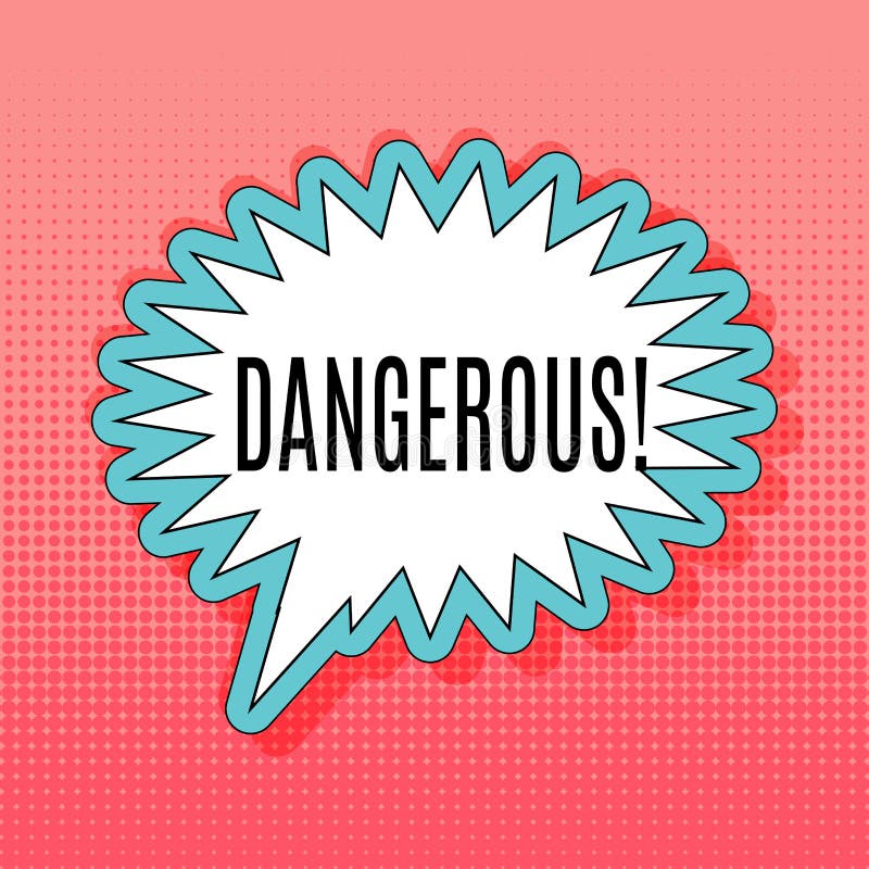 Abstract Banner with Text Dangerous. Emotion and Curiosity Concept ...
