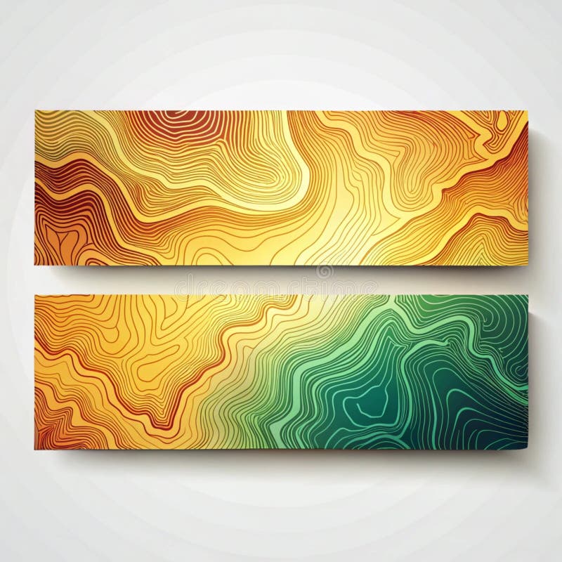 Abstract Banner with Topography Map Design, Creative Background Stock ...