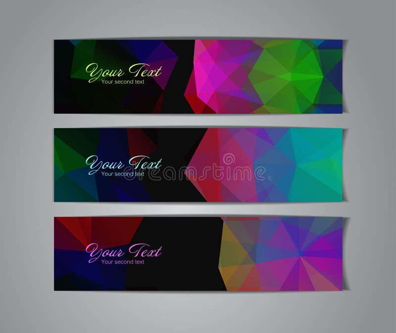 Abstract Banners Collection Stock Vector - Illustration of colorful ...