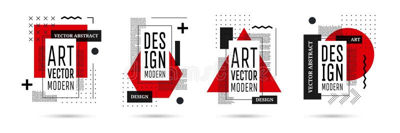 Abstract Banners. Graphic Design Elements. Modern Poster Frames. Layout with Geometric Shapes or ...