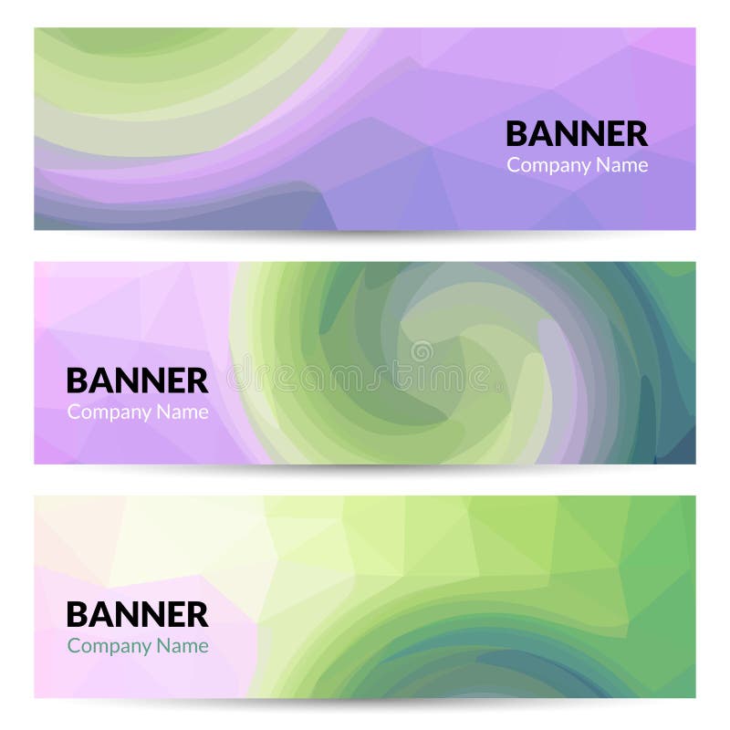 Abstract Banners Set Design Template Stock Vector - Illustration of ...