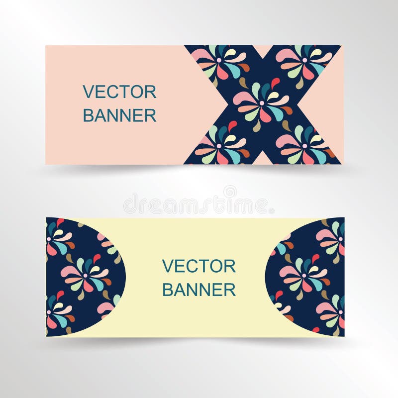 Abstract Banners - Website Headers with Geometricaly Shaped Pattern ...