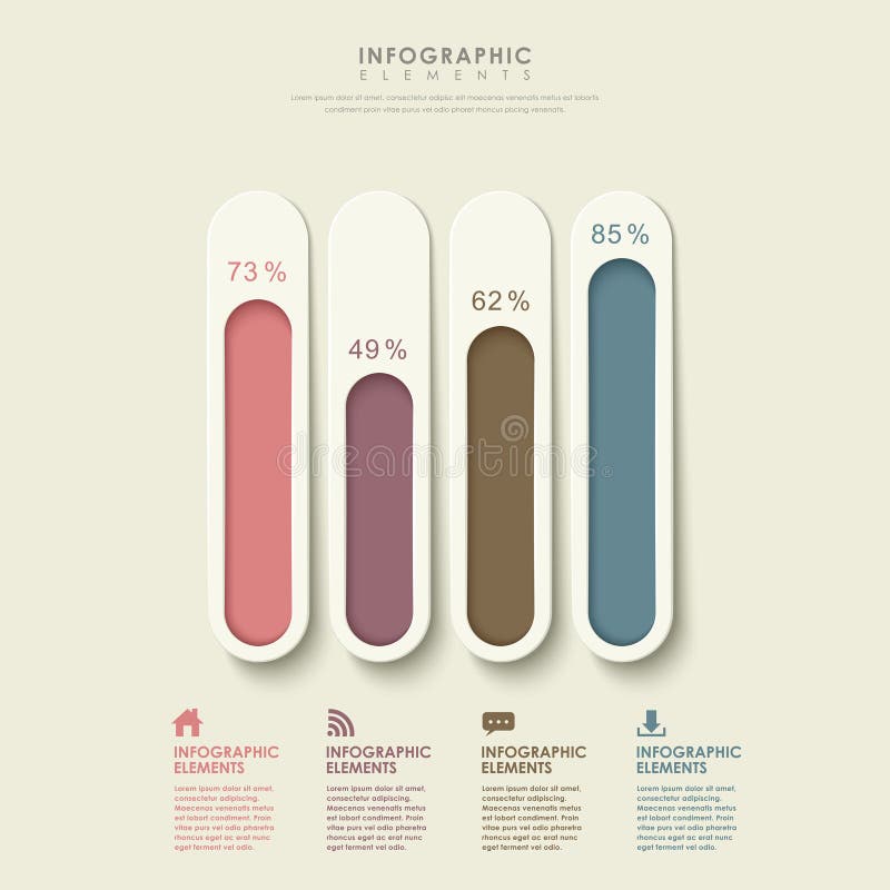 3d Abstract Bar Chart Infographics Stock Vector - Illustration of label ...