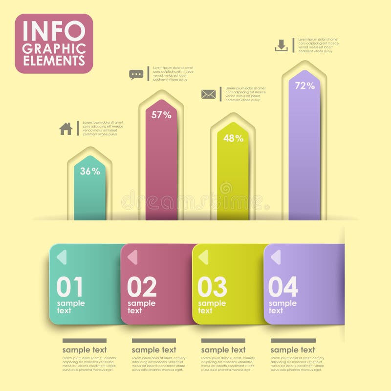 Abstract Bar Chart Infographics Stock Vector - Illustration of brochure ...