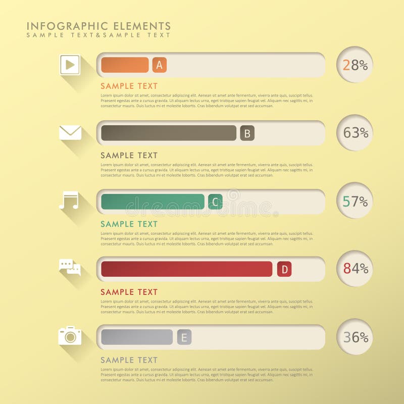 Abstract Bar Chart Infographics Stock Vector - Illustration of chart ...