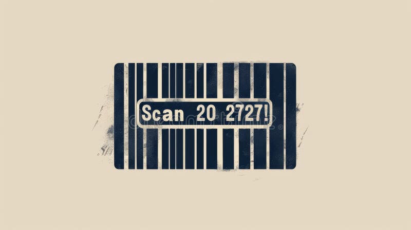 Abstract Barcode Design with Grunge Effect and Text Stock Image - Image ...