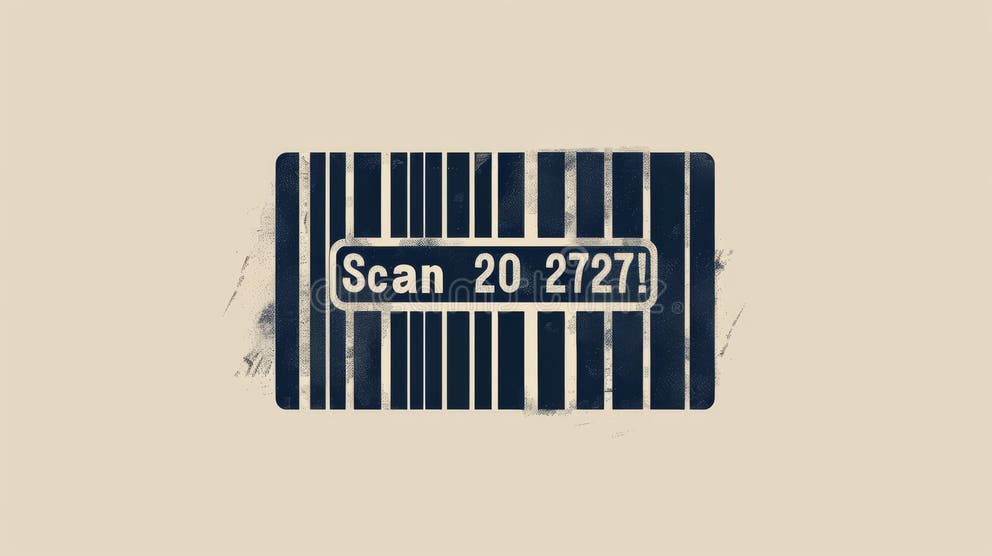 Abstract Barcode Design with Grunge Effect and Text Stock Image - Image ...