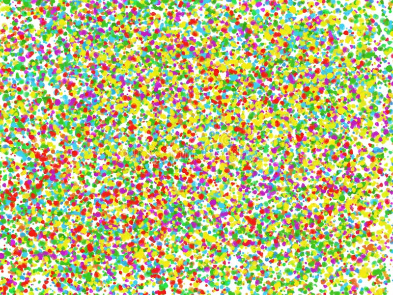 Abstract Base Set of Dots of Colors Red Yellow and Green on an Isolated ...