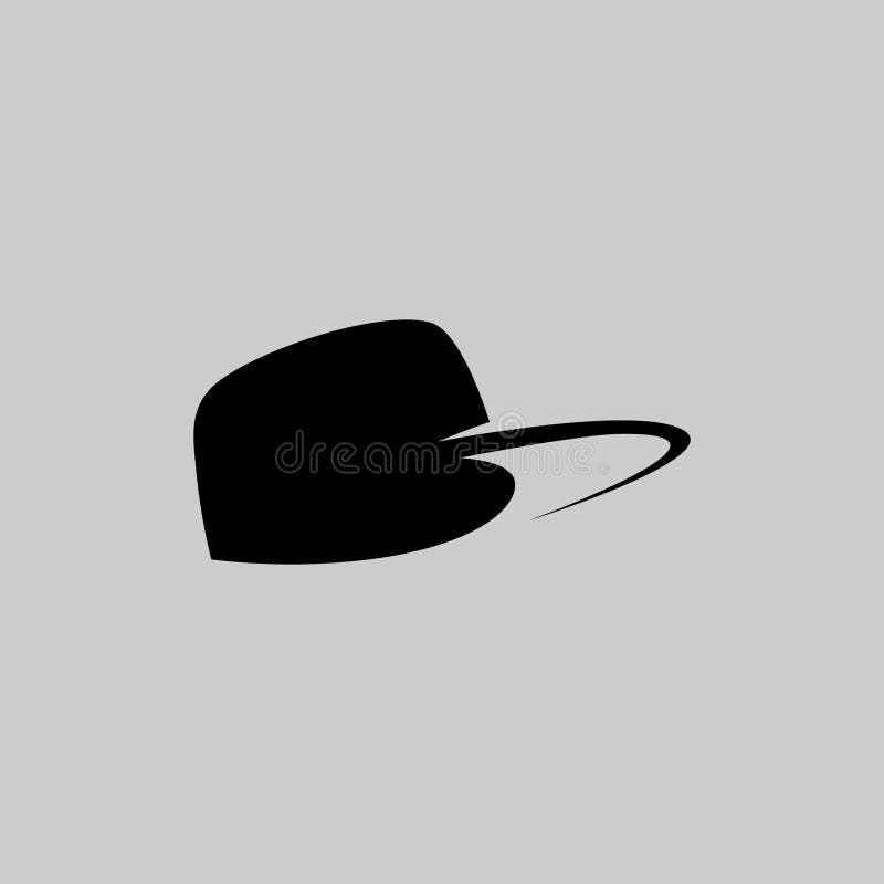 Baseball Cap Symbol on Gray Backdrop Stock Vector - Illustration of ...
