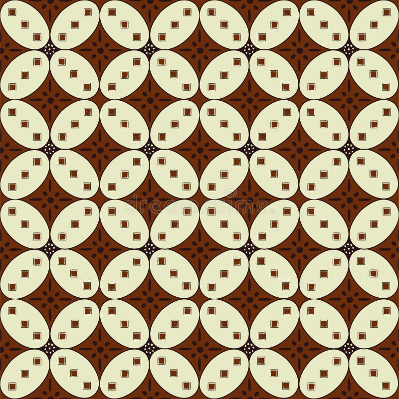 Abstract Basic Batik Kawung Pattern Stock Vector - Illustration of ...