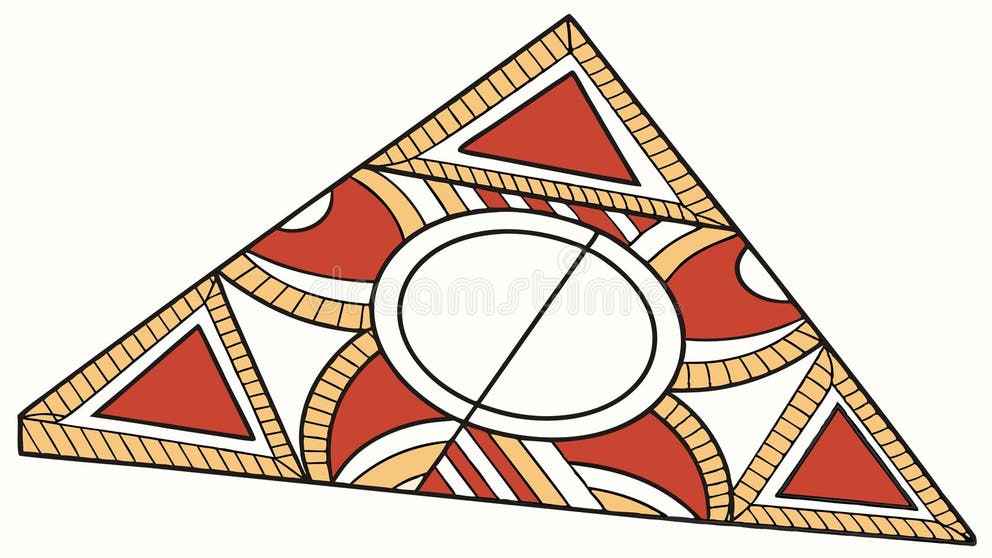 Abstract Basketball Design in a Geometric Triangle Frame, Vector Design ...