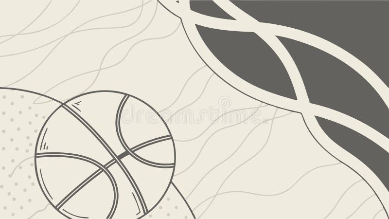 Abstract Basketball Graphic with Net Lines Pattern, Vector Design ...