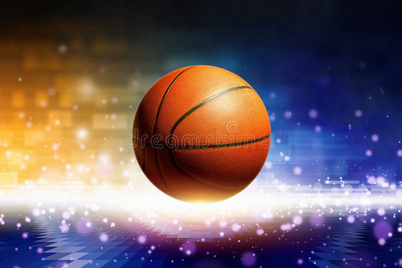 Abstract Sports Background - Burning Basketball Stock Photo - Image of ...