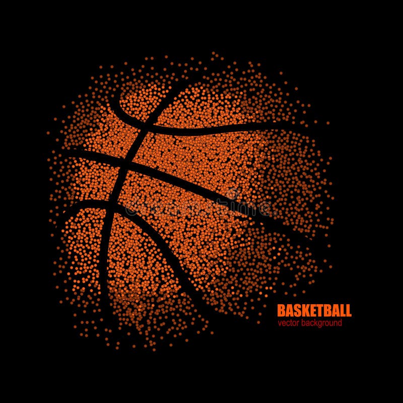 Abstract Basketball Ball on a White Background. Sports Grunge ...