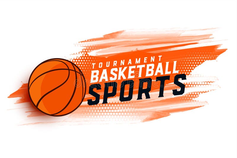 Abstract Basketball Watercolor Style Background Stock Vector ...