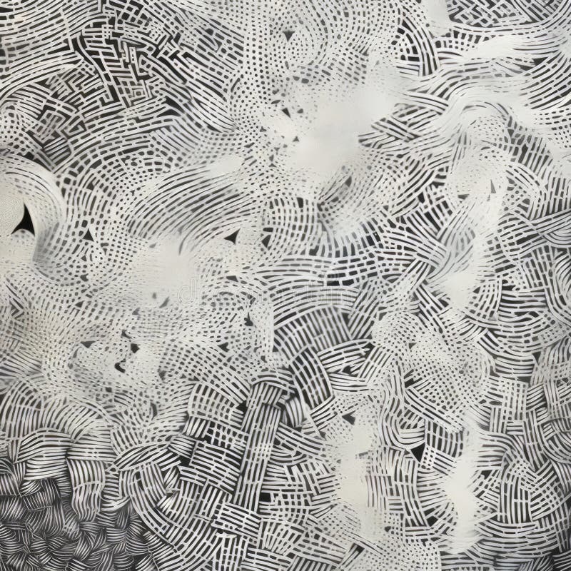 Abstract Batik Art with Random Pencil Doodle Lines Texture Stock ...