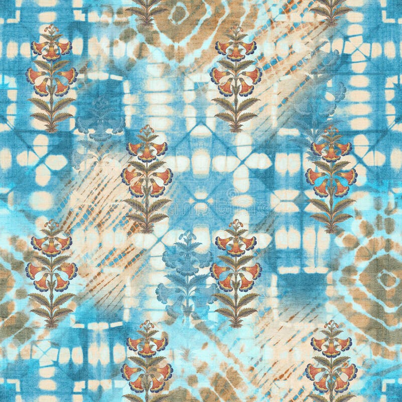 Abstract Batik Tie-dye Textile Pattern - Illustration Stock Photo ...