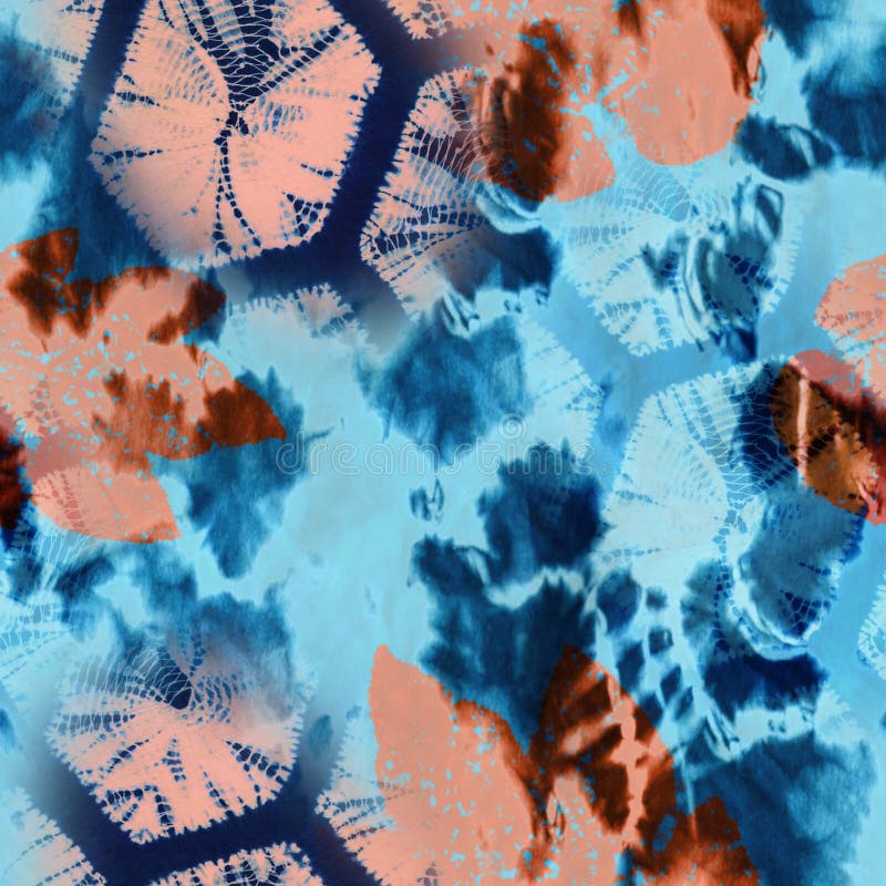 Abstract Batik Tie-dye Textile Pattern - Illustration Stock ...