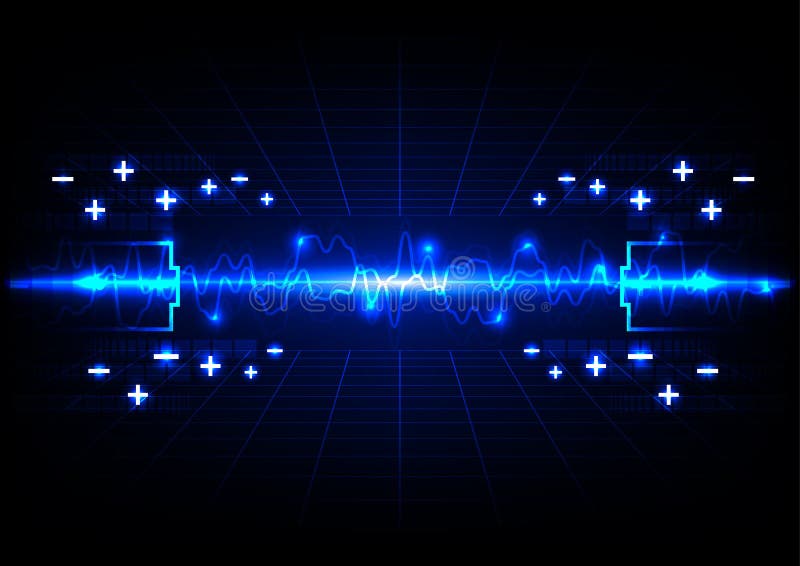 Abstract Battery Lighting Energy Technology Background Stock Vector ...