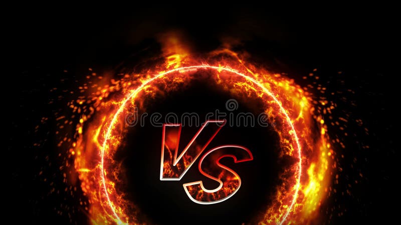 Versus Fight Background. VS on Fire Loop Animation. Stock Footage ...