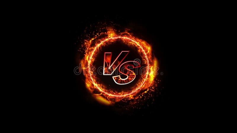 Versus Fight Background. VS on Fire Loop Animation. Stock Footage ...