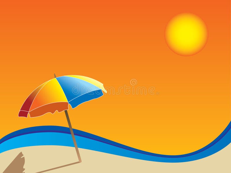 Sunny beach stock illustration. Illustration of waves, sandy - 567326