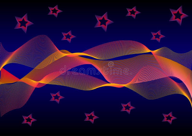 Abstract Beams of Light Waves and Stars Stock Vector - Illustration of ...
