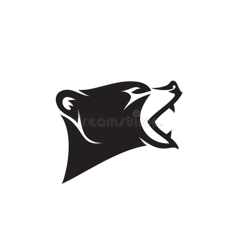 Abstract Bear Symbol - Vector Illustration Stock Vector - Illustration ...