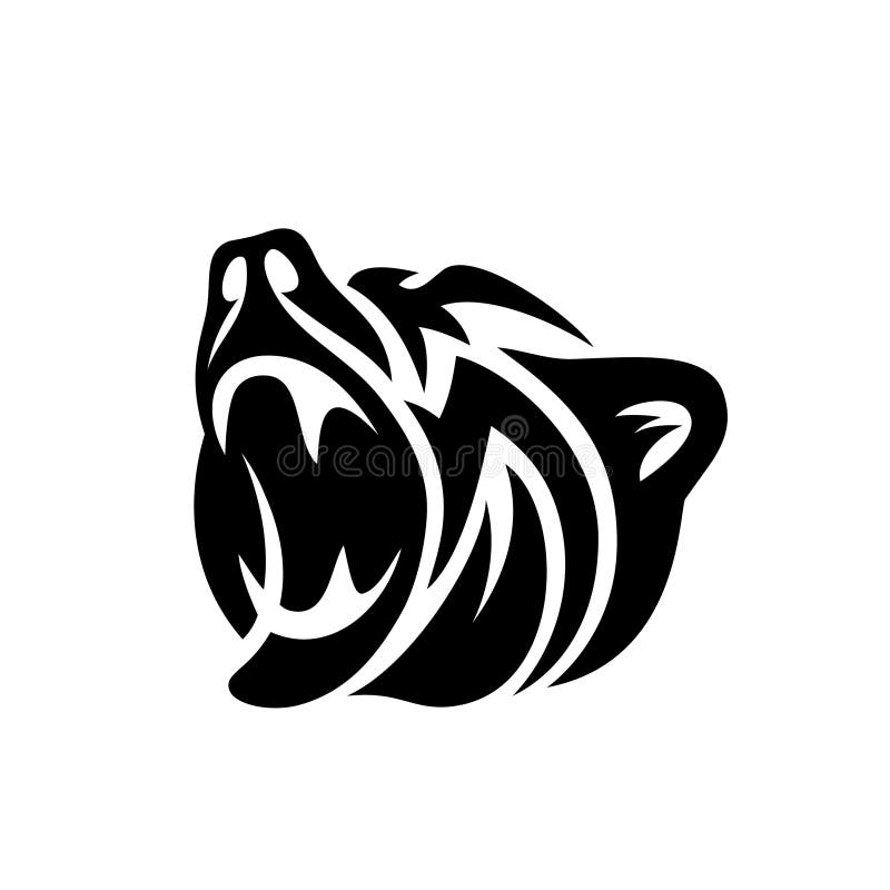 Bear Tattoo Style. Vector Double Exposure, Bear for Your Design ...