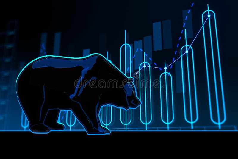 Abstract Bearish Forex Chart on Blurry Texture. Stock Market Exchange and Financial Analysis ...