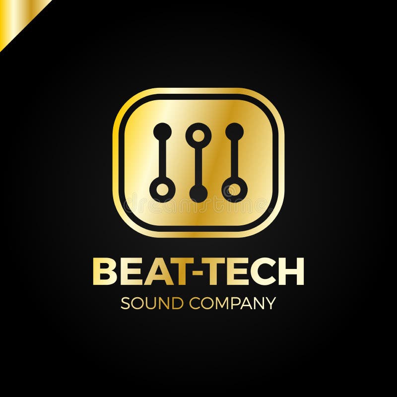 Abstract Beat Tech Equalizer Music Logo Box Design in Vector. Stock ...