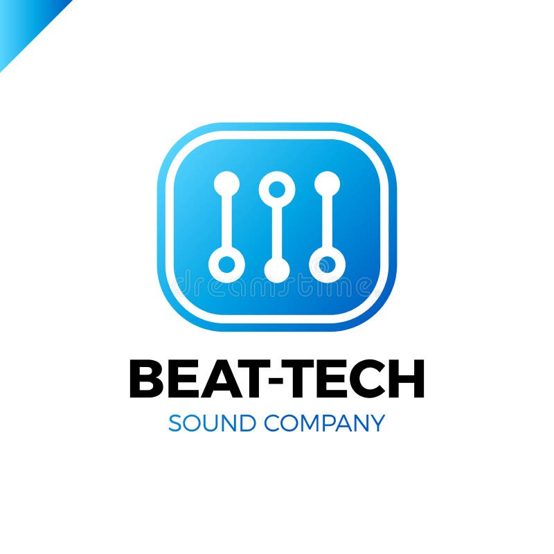 Abstract Beat Tech Equalizer Music Logo Box Design in Vector. Stock ...