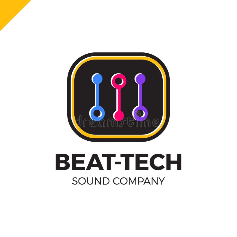 Abstract Beat Tech Equalizer Music Logo Box Design in Vector. Stock ...
