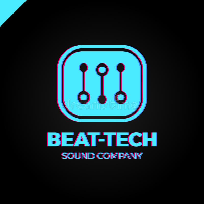 Abstract Beat Tech Equalizer Music Logo Box Design in Vector. Stock ...